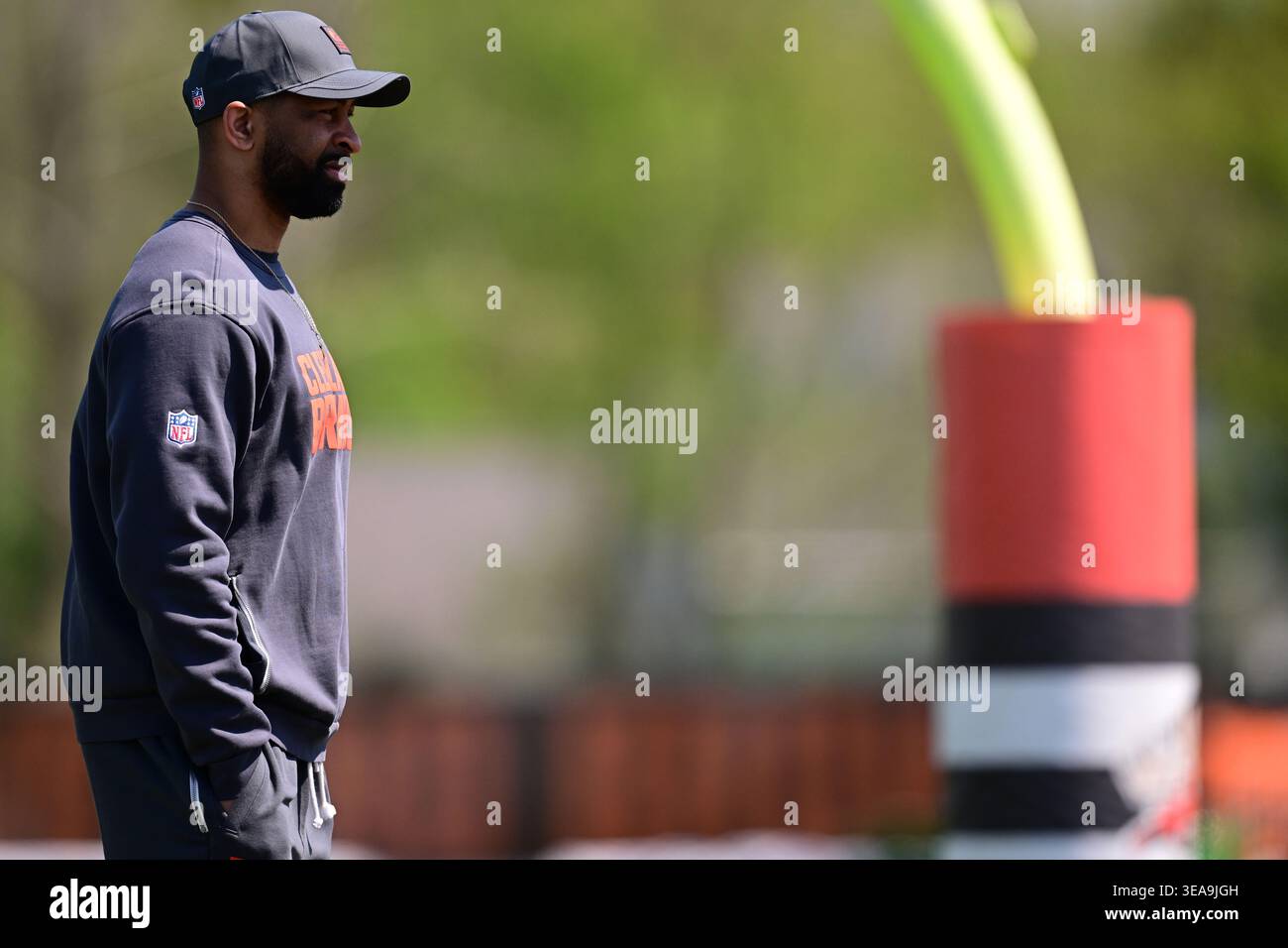 Cleveland Browns general manager Andrew Berry watches during NFL ...