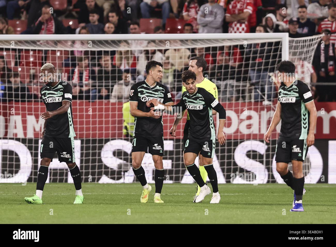 Abde Ezzalzouli of Real Betis celebrates a goal 1-2 with teammates ...