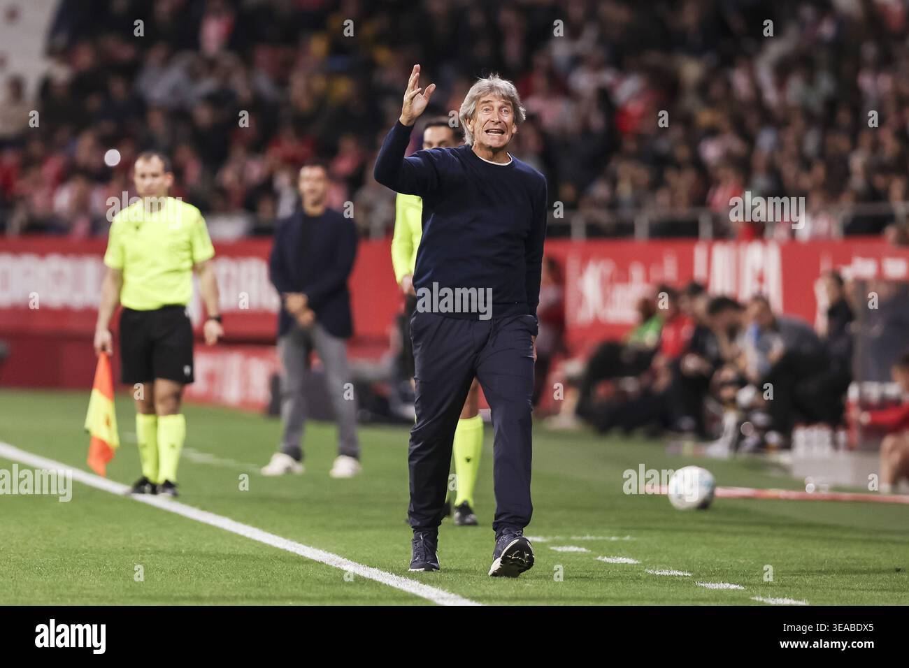 Manuel Pellegrini, head coach of Real Betis during the Spanish ...