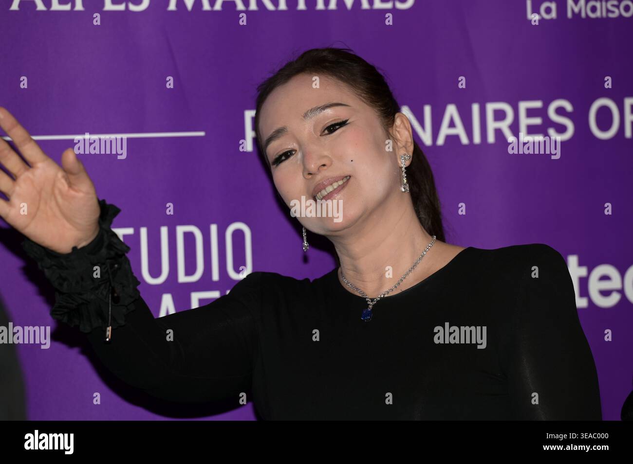 Cannes, France. 21th April 2026. Gong Li and Jean Miche Jarre attend ...