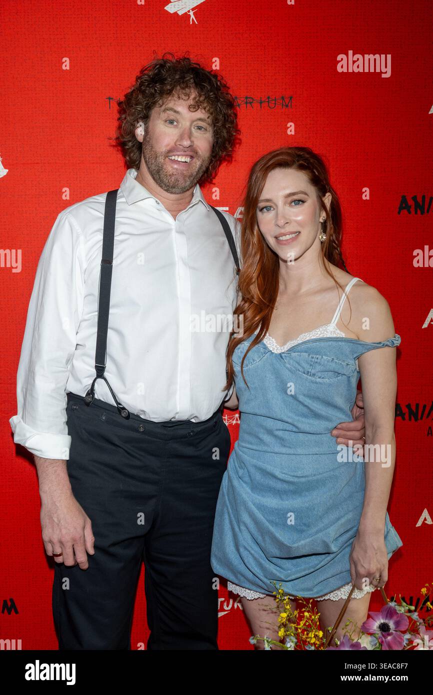 (L-R) T.J. Miller and Kate Miller attend the "Animal Farm" New York ...