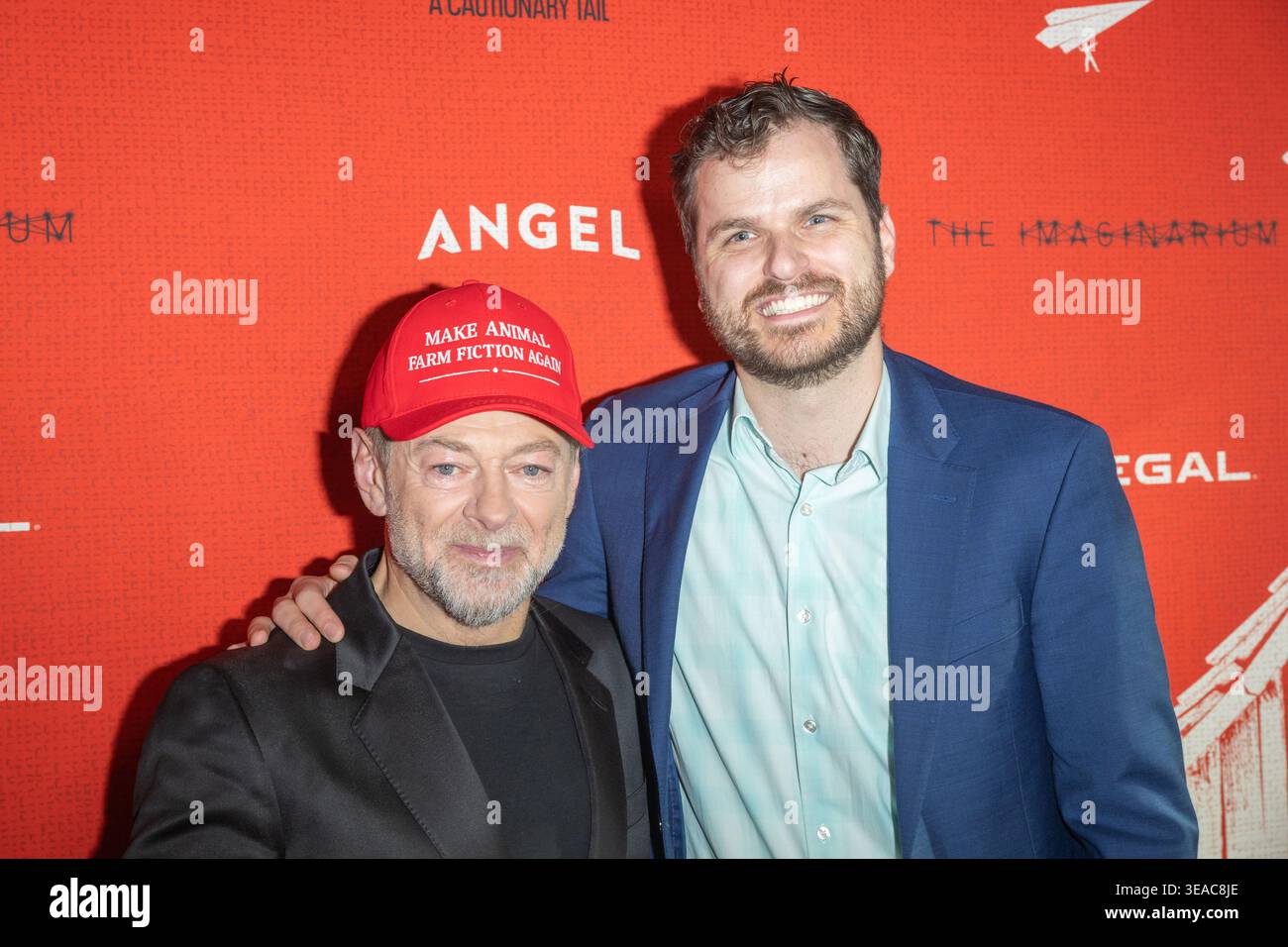 (L-R) Andy Serkis and Jordan Harmon attend the "Animal Farm" New York ...