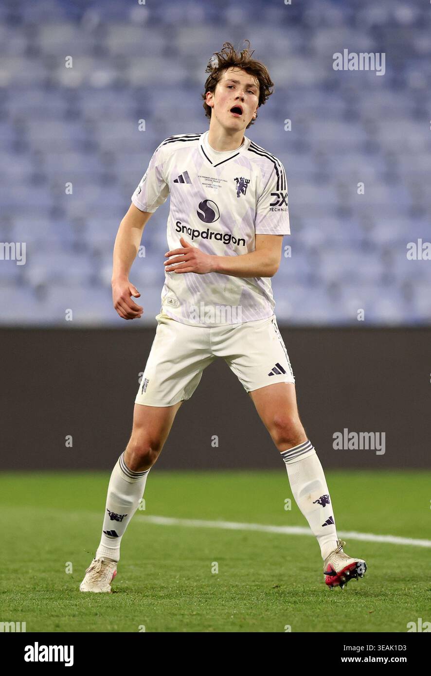 London, UK. 22nd Apr, 2026. Manchester United's Daniel Armer during the ...
