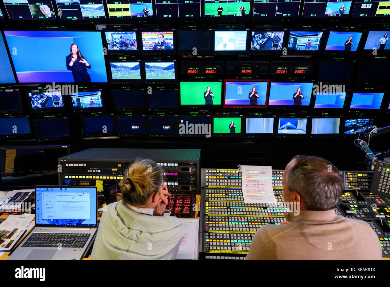 EUROVISION SONG CONTEST (ESC) 2026 - A view inside the control room ...