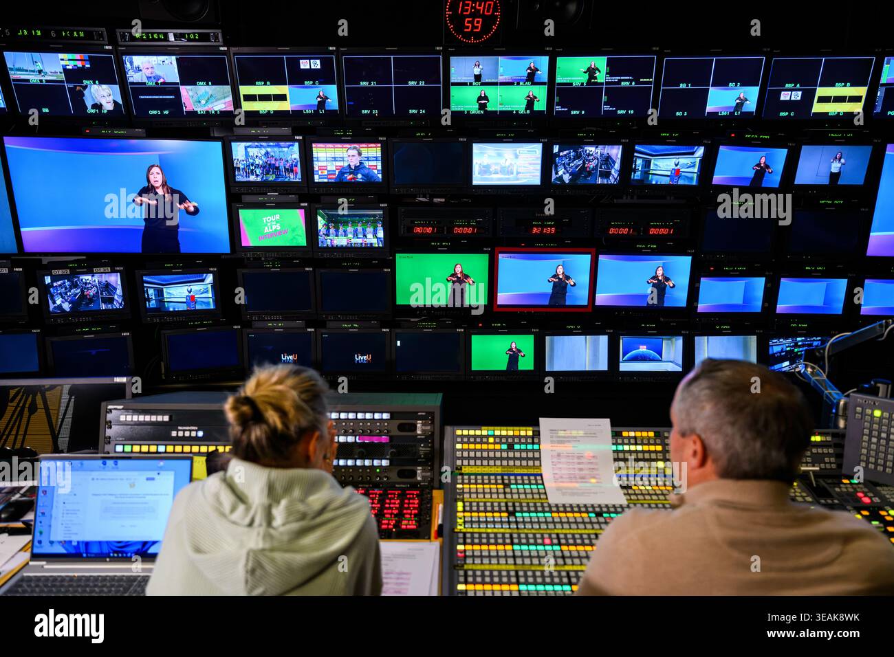 EUROVISION SONG CONTEST (ESC) 2026 - A view inside the control room ...