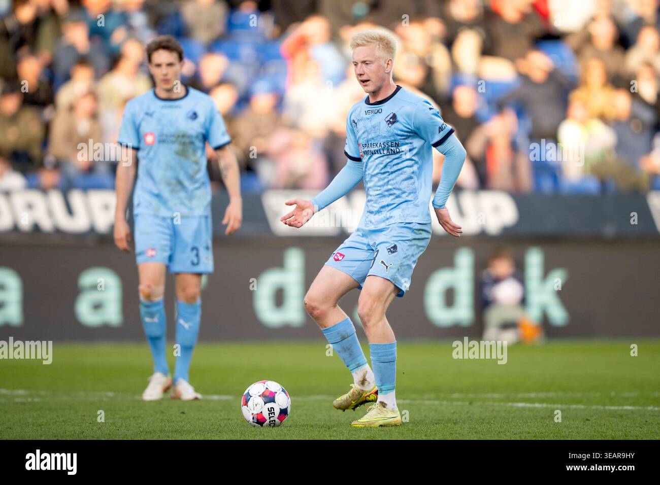 Randers FC's Laurits Pedersen during the match between Randers FC and ...