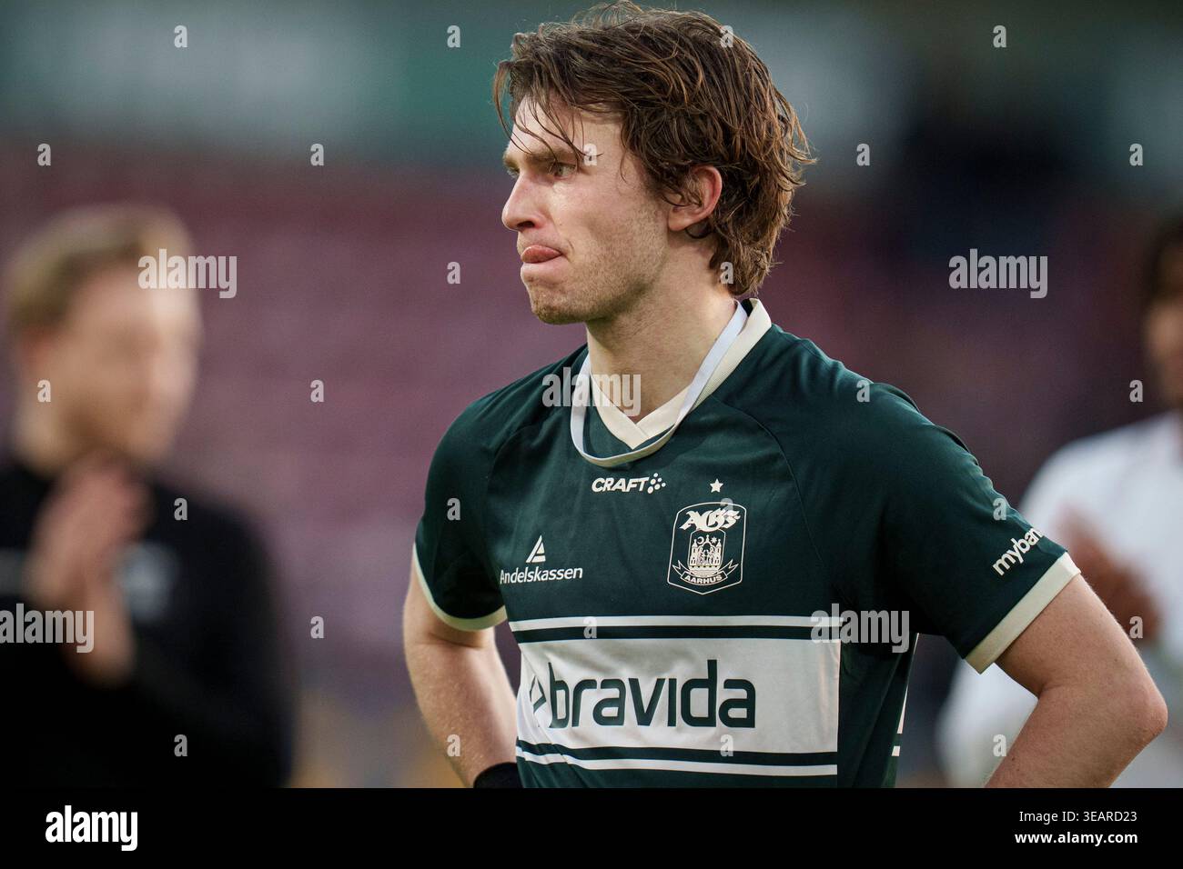 AGF's Eric Kahl during the Super League match between FC Nordsjaelland ...