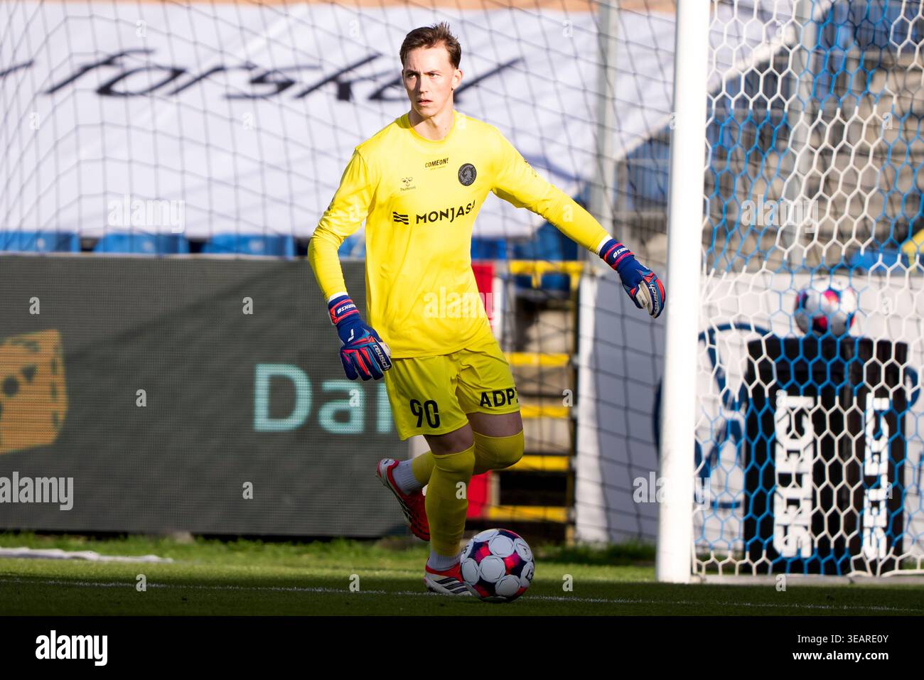 FC Fredericia's goalkeeper Valdemar Birksoe during the match between ...