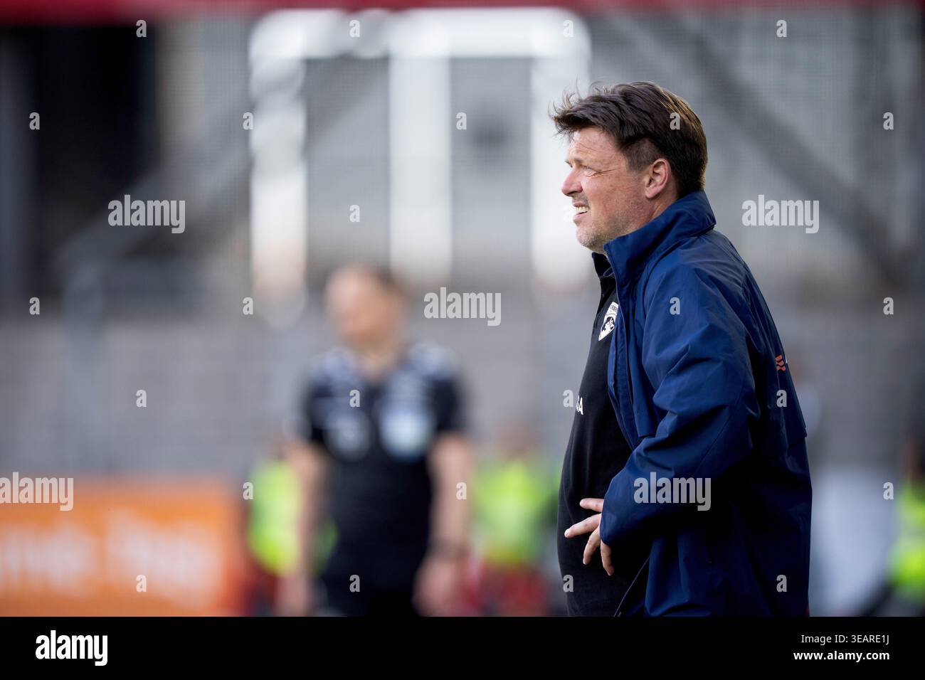 FC Fredericia's head coach Michael Hansen during the match between ...