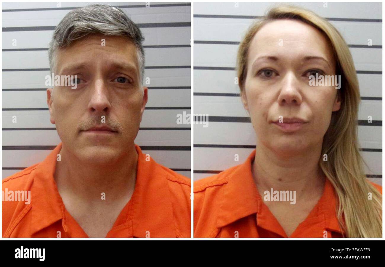 FILE - This combination of booking photos provided by the Muskogee ...
