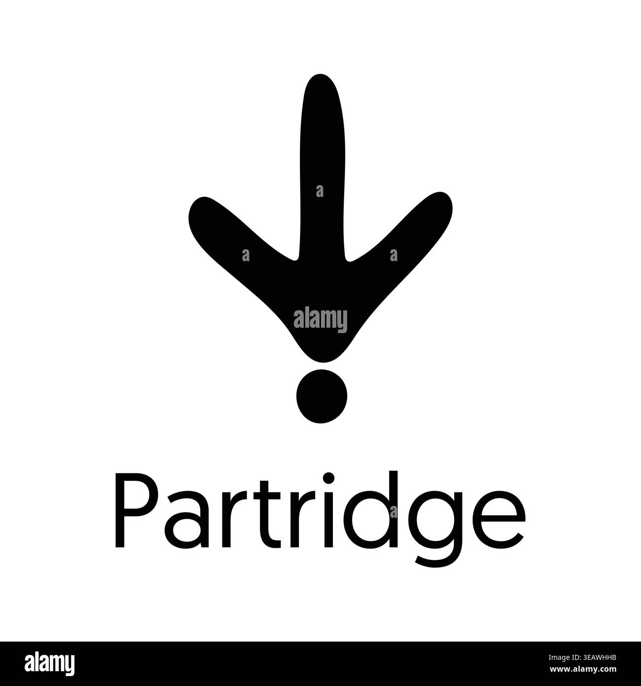 Partridge Footprint Paw Print Silhouette Vector Icon Black Isolated ...