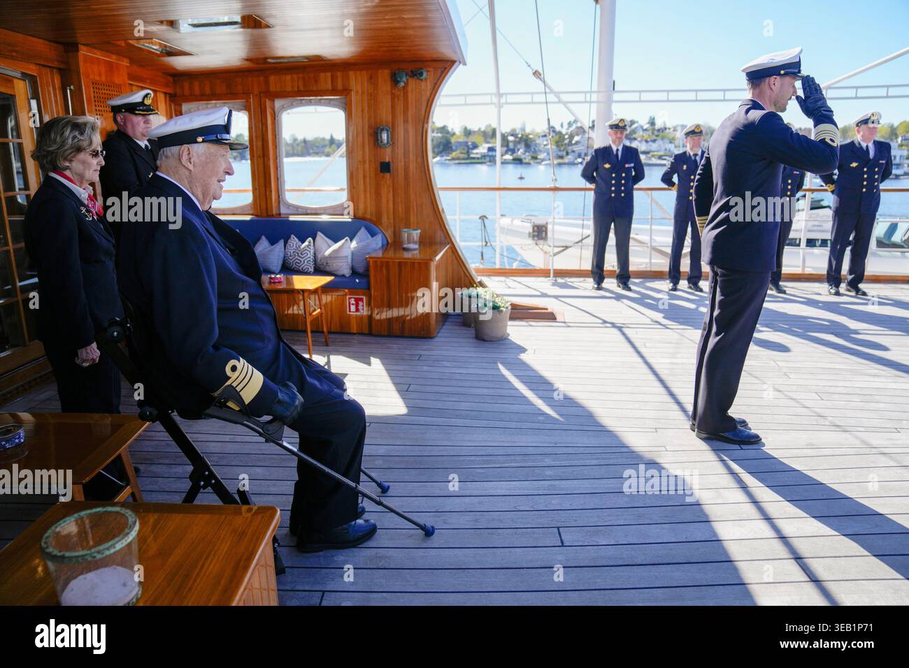 Oslo, Norway 20260424. King Harald, Queen Sonja and Crown Prince Haakon ...