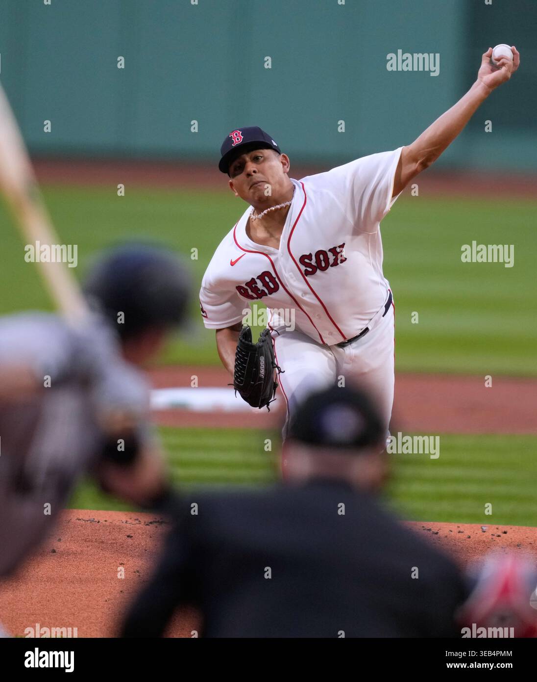 Boston Red Sox pitcher Ranger Suarez (55) during a baseball game at ...