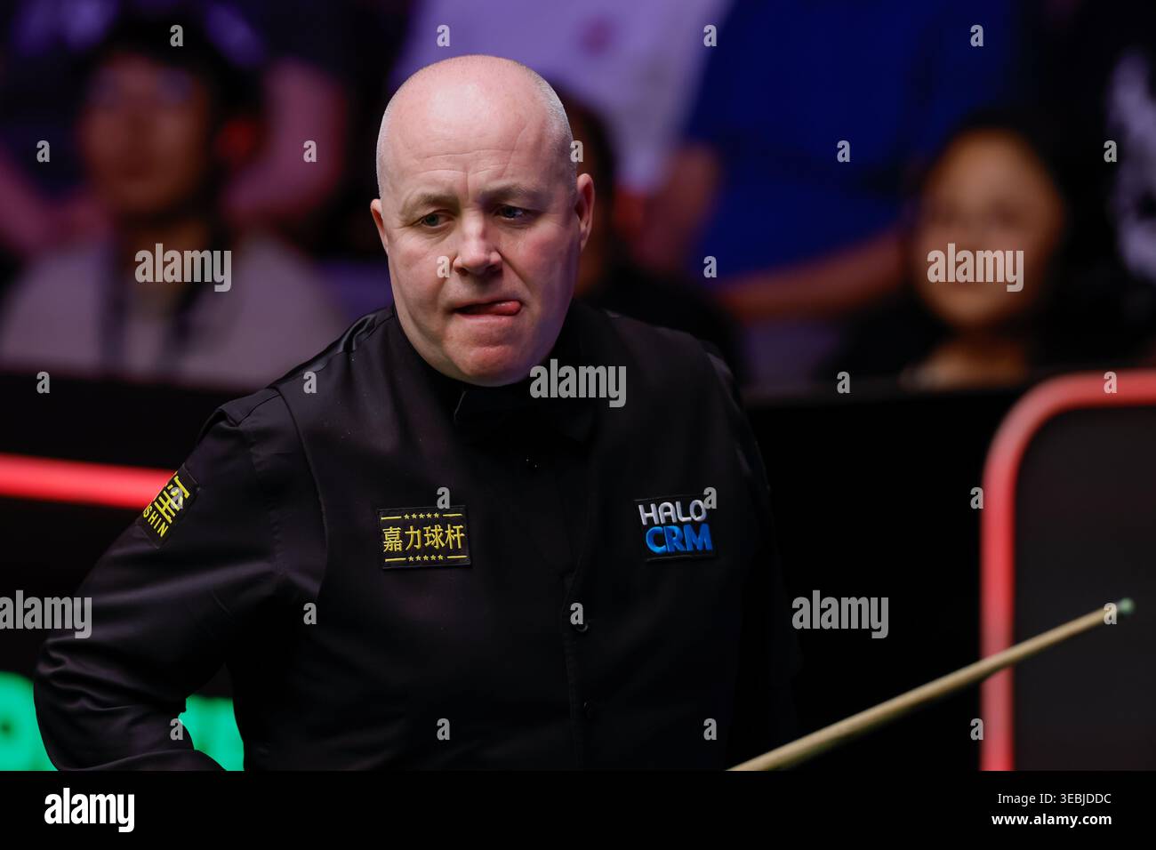 Sheffield, England, 26th April 2026. John Higgins reacts during the ...