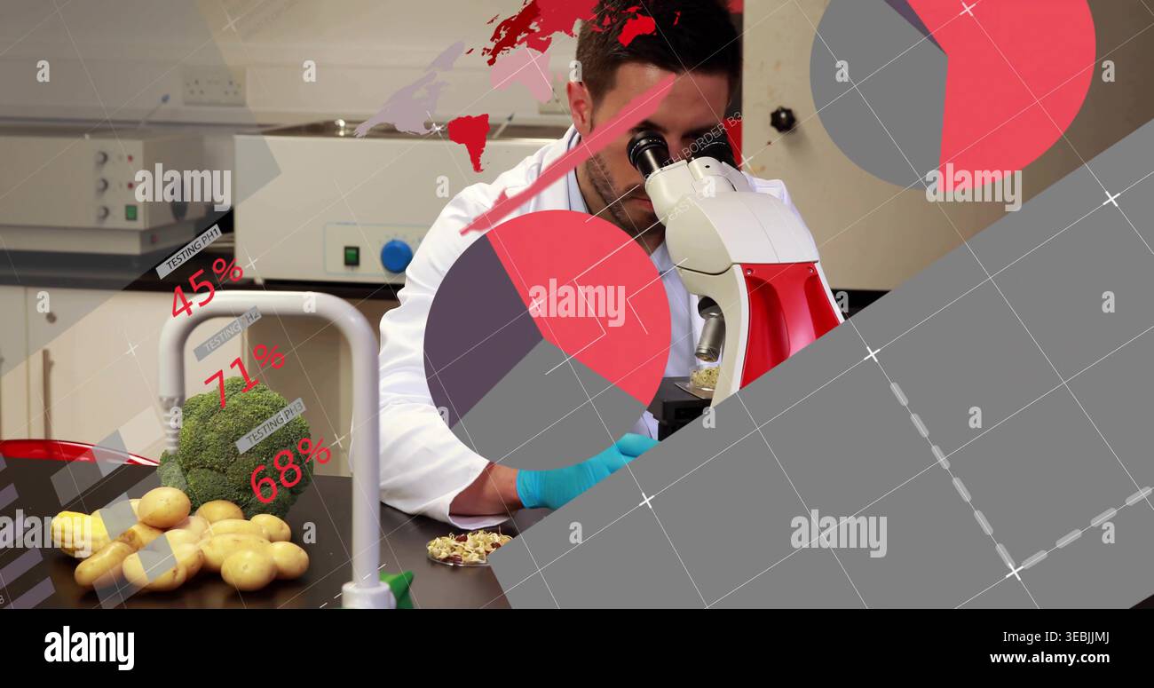 Scientist using microscope in lab hi-res stock photography and images ...