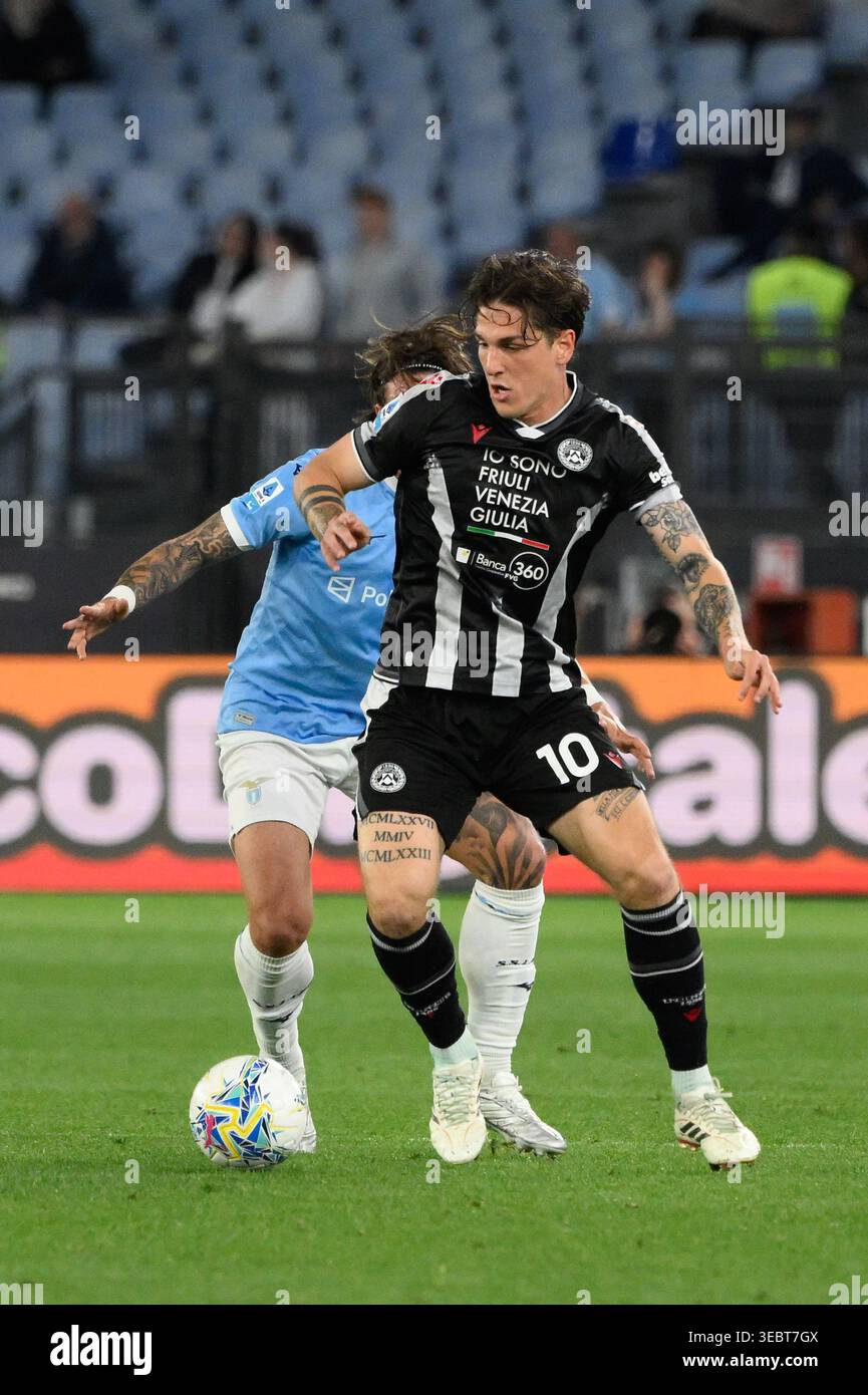 Udineseâ??s Nicolo Zaniolo during the Italian Football Championship ...