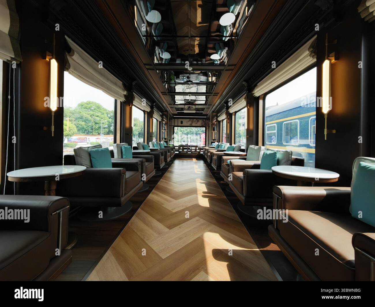 The 'Panda ExpressÂ·Jinxiu Tianfu' themed tourist train, integrating ...