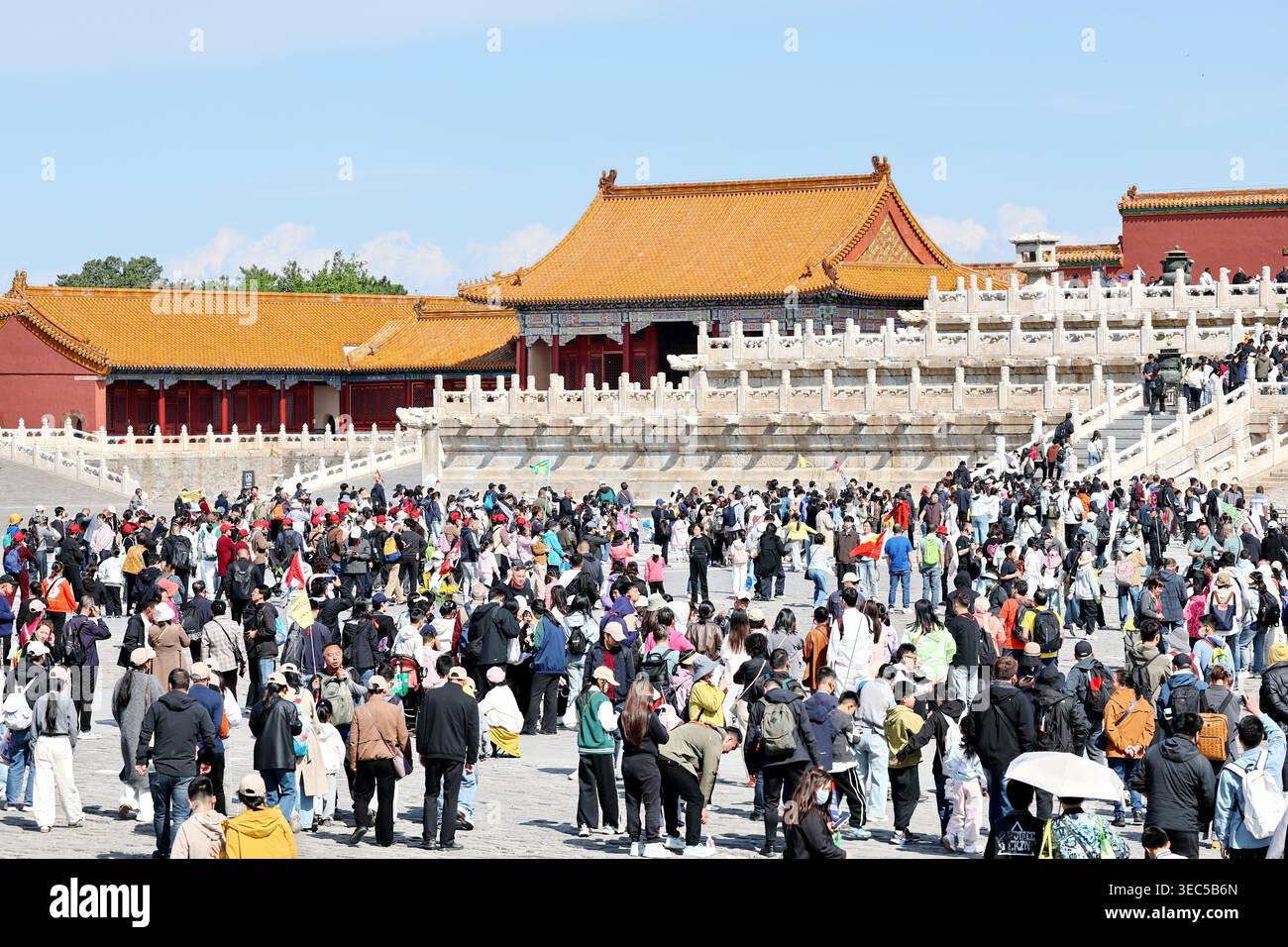 Visitors swarm the Palace Museum in Beijing, China, 28 April 2026 as ...