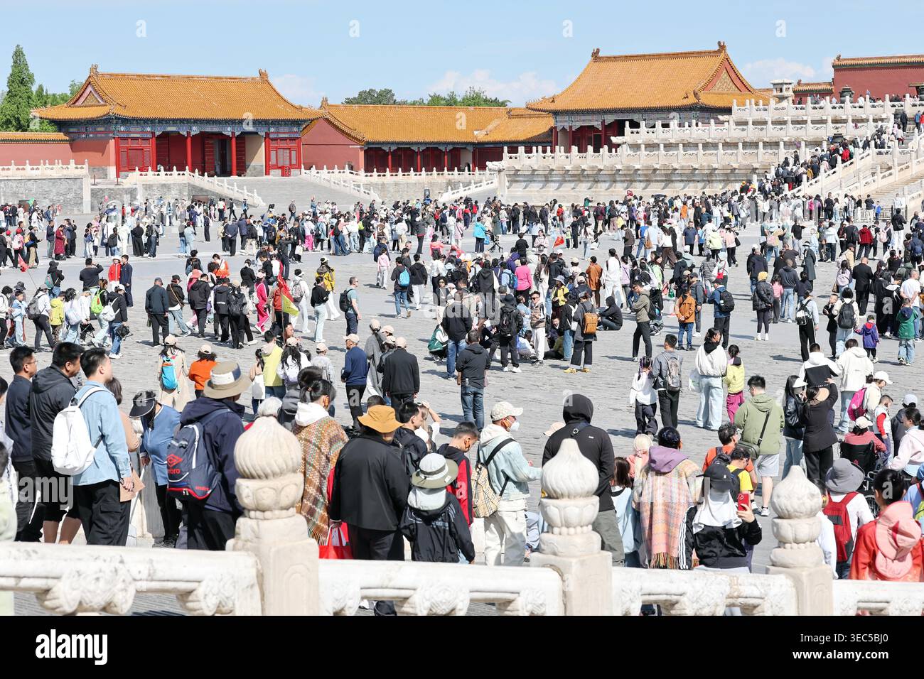 Visitors swarm the Palace Museum in Beijing, China, 28 April 2026 as ...