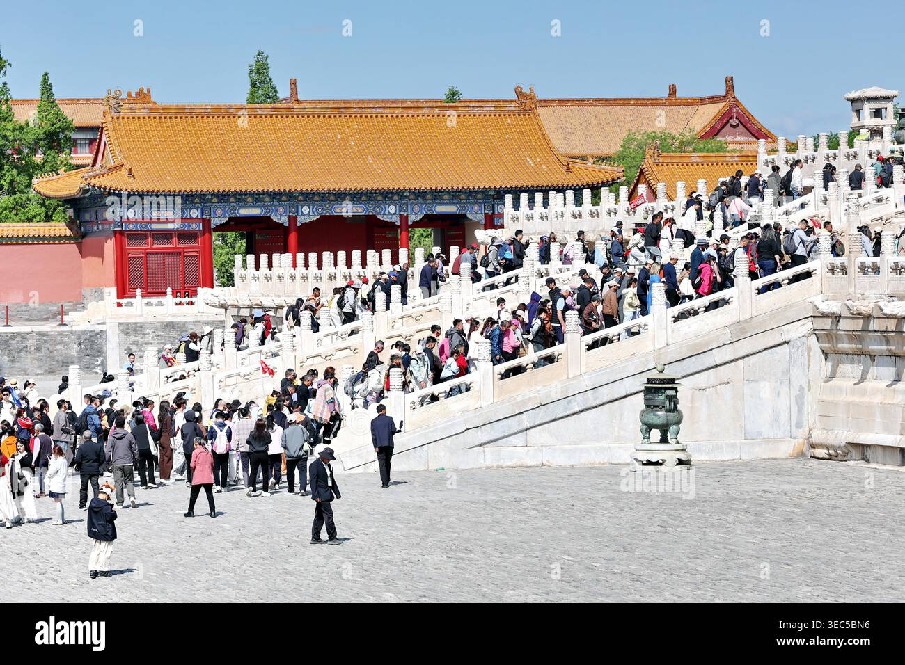 Visitors swarm the Palace Museum in Beijing, China, 28 April 2026 as ...