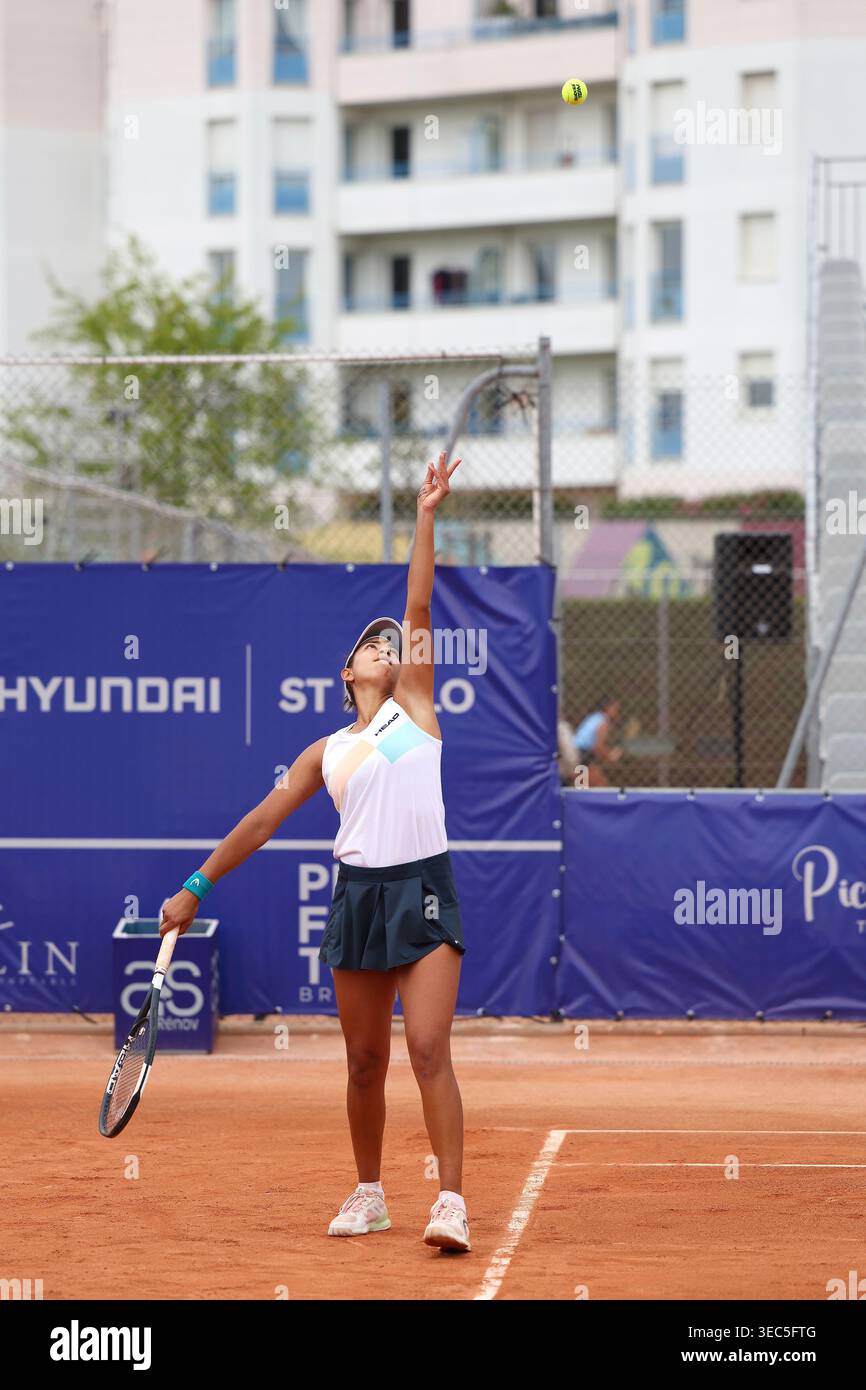 Yasmine Kabbaj (Morocco) during the L'Open 35 de Saint-Malo 2026, WTA ...