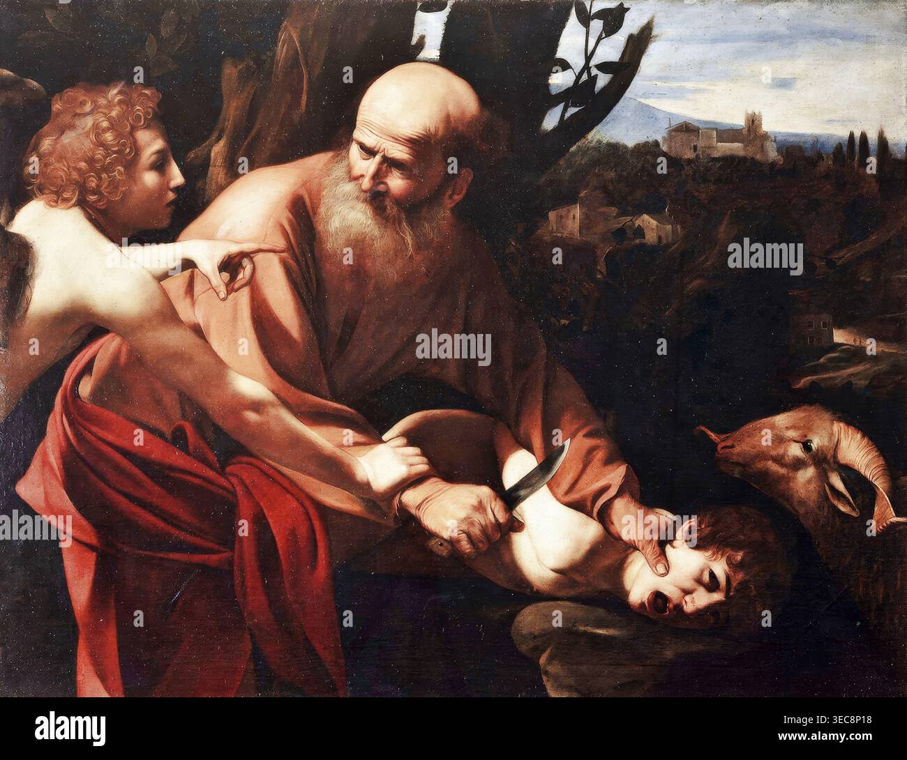 Caravaggio – The Sacrifice of Isaac (1603), oil on canvas. Italian ...