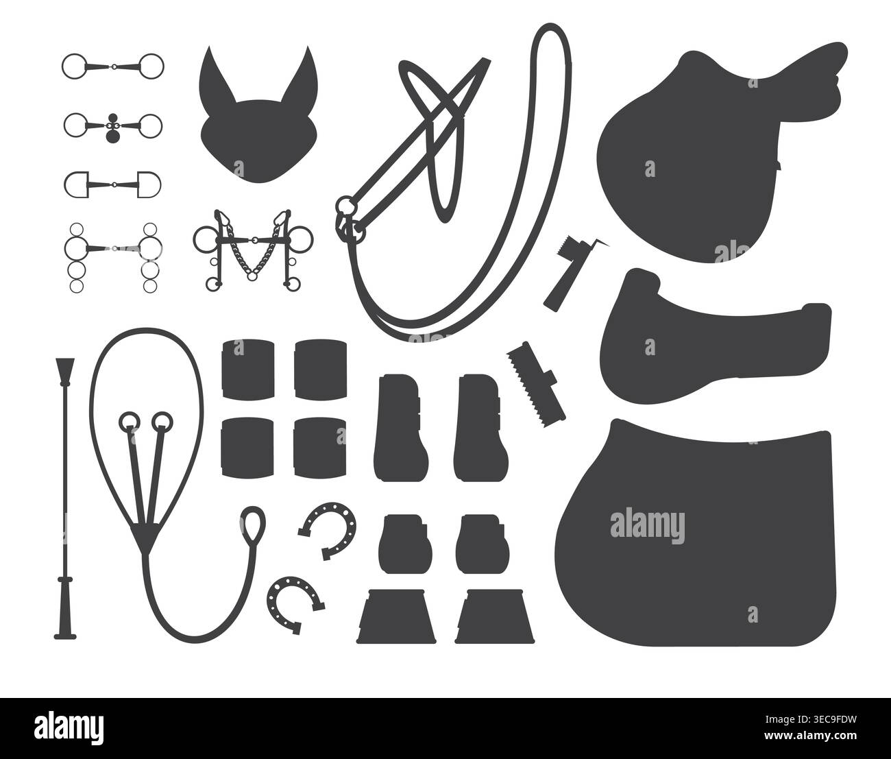 Riding equipment vector hi-res stock photography and images - Alamy
