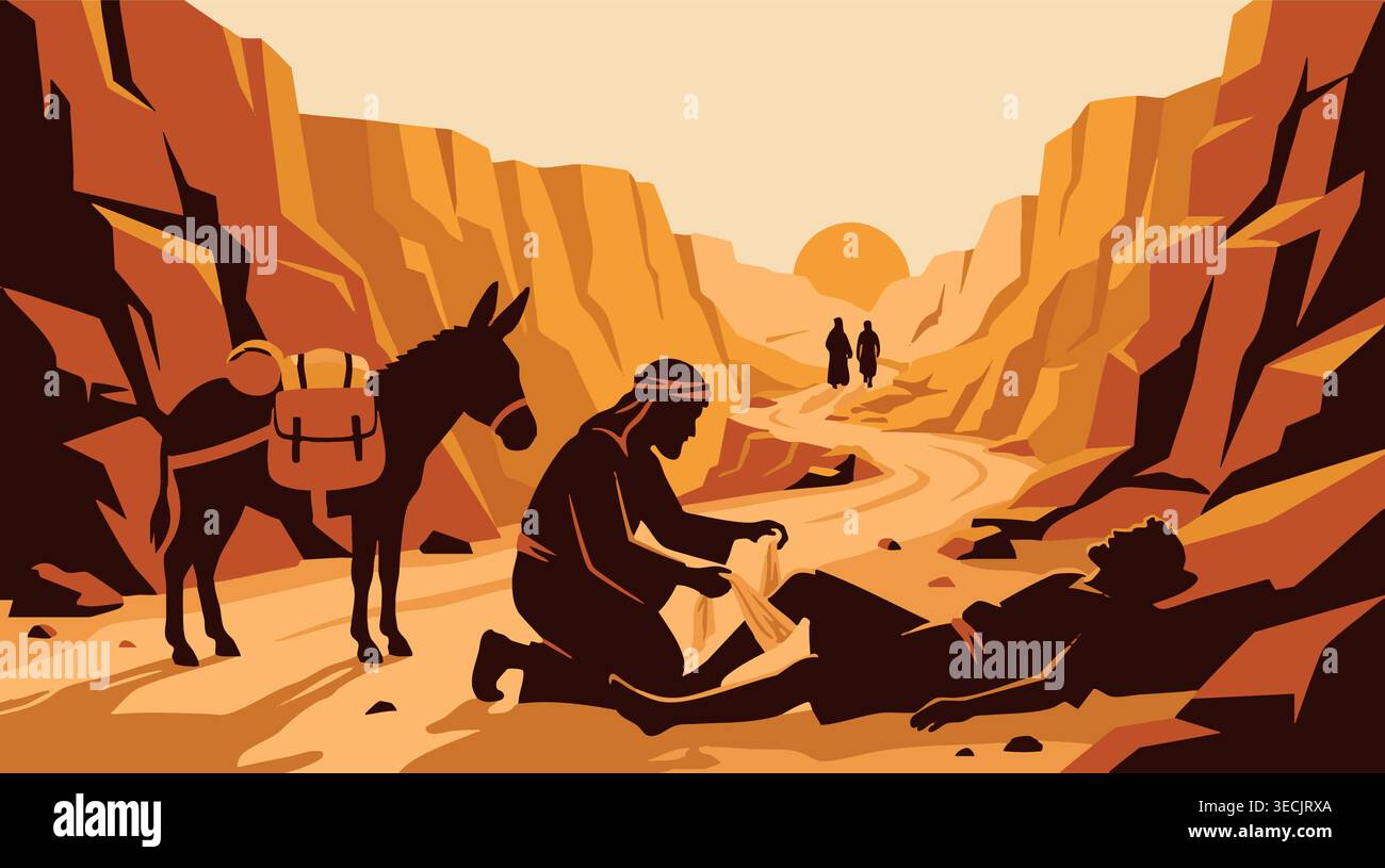 Parable good samaritan good samaritan Stock Vector Images - Alamy