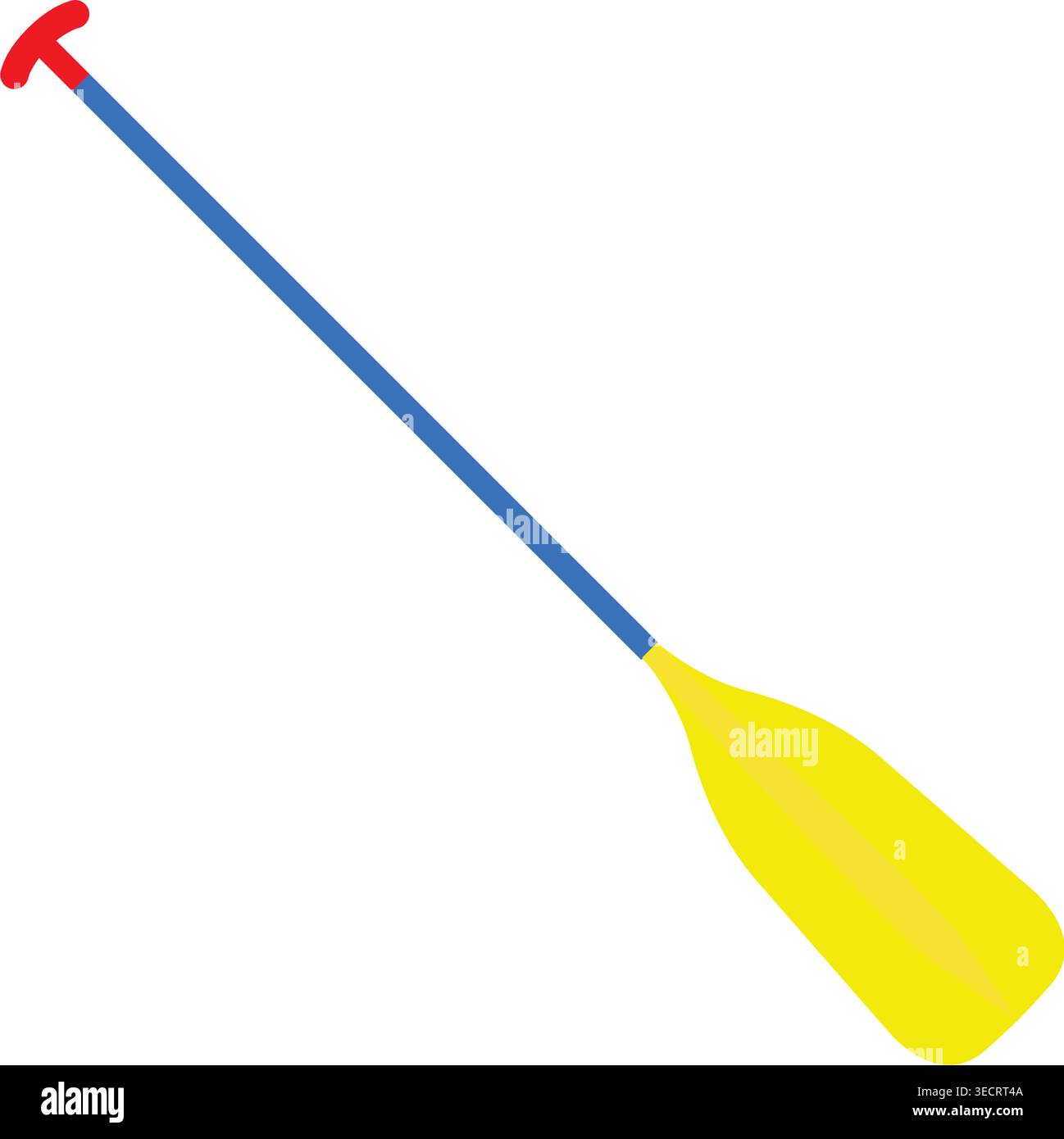 Boat paddle isolated on white background. Blue oar Stock Vector Image ...
