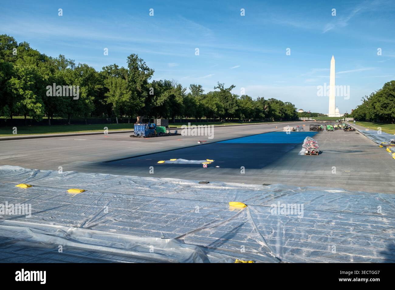 Lincoln Memorial Reflecting Pool Blue Floor Painting Washington DC ...
