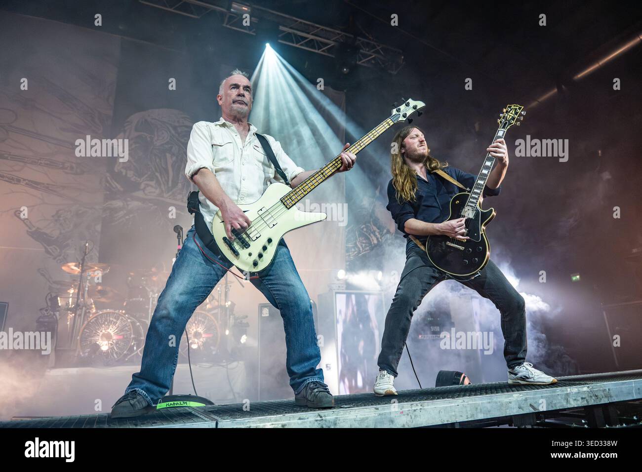 April 07, 2026: Jeff Walker and Ben Ash perform with Carcass at ...