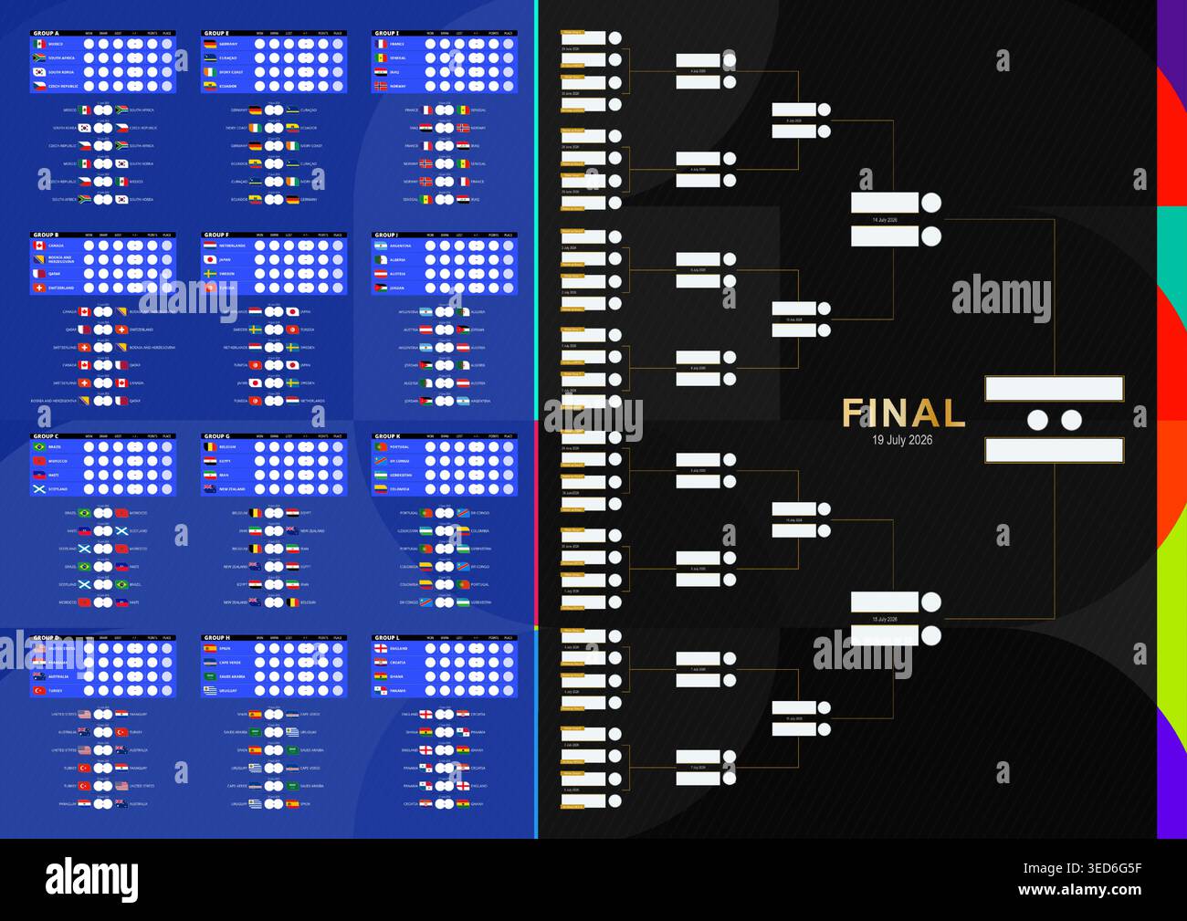 Football tournament 2026 bracket hi-res stock photography and images ...