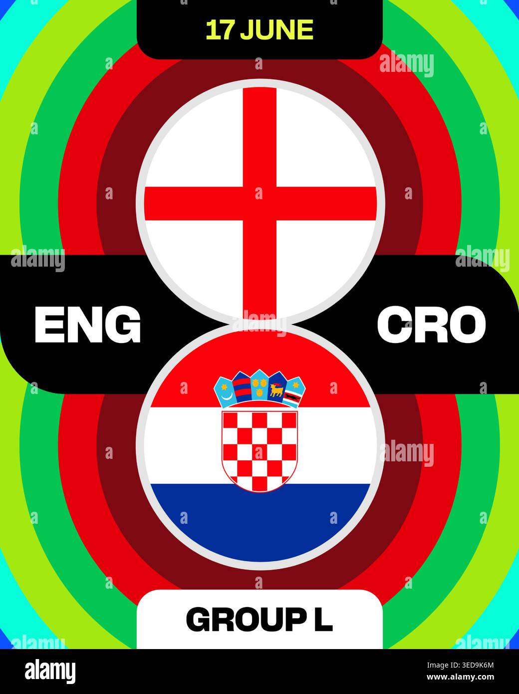 England versus Croatia Football 2026 Tournament Group Stage Match ...