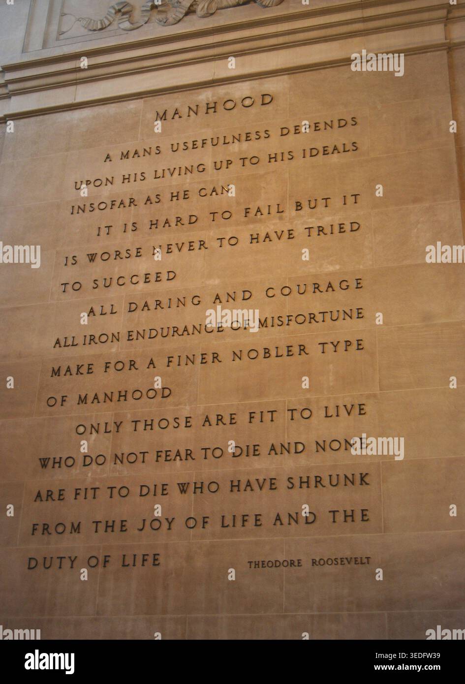 Quote theodore roosevelt hi-res stock photography and images - Alamy