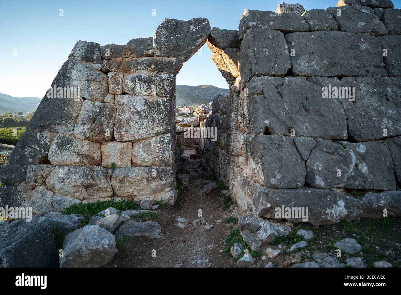 View of the Ancient Greek Pyramid in Elliniko, Peloponnese, Greece at ...