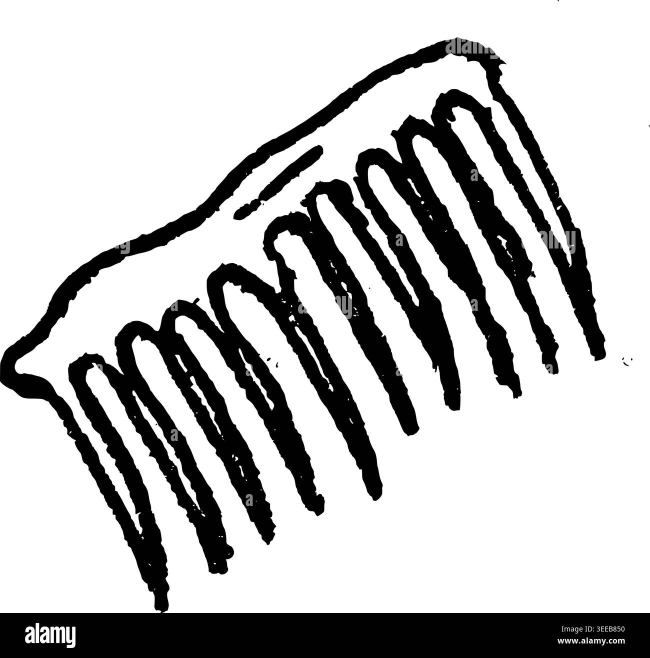 Hand Drawn Hair Comb Vector Drawing Stock Vector Image & Art - Alamy