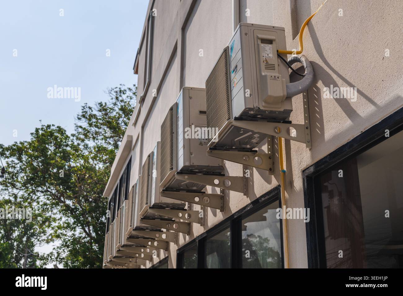 Koh Samui, Thailand, 20 April 2026: Multiple outdoor air conditioner ...