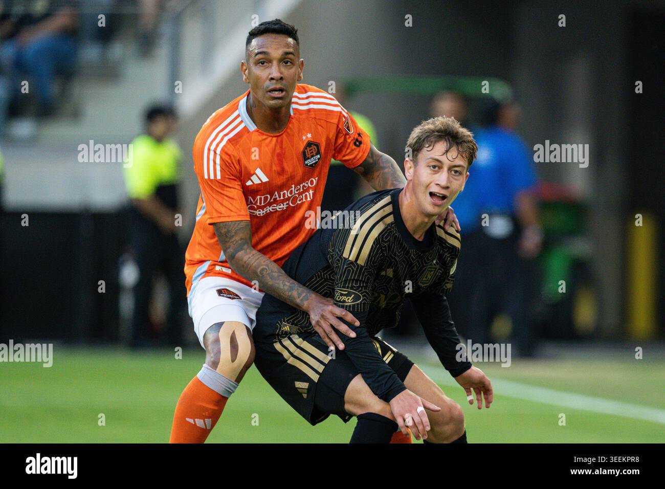 Houston Dynamo defender Antônio Carlos (3) and LAFC forward Nathan ...