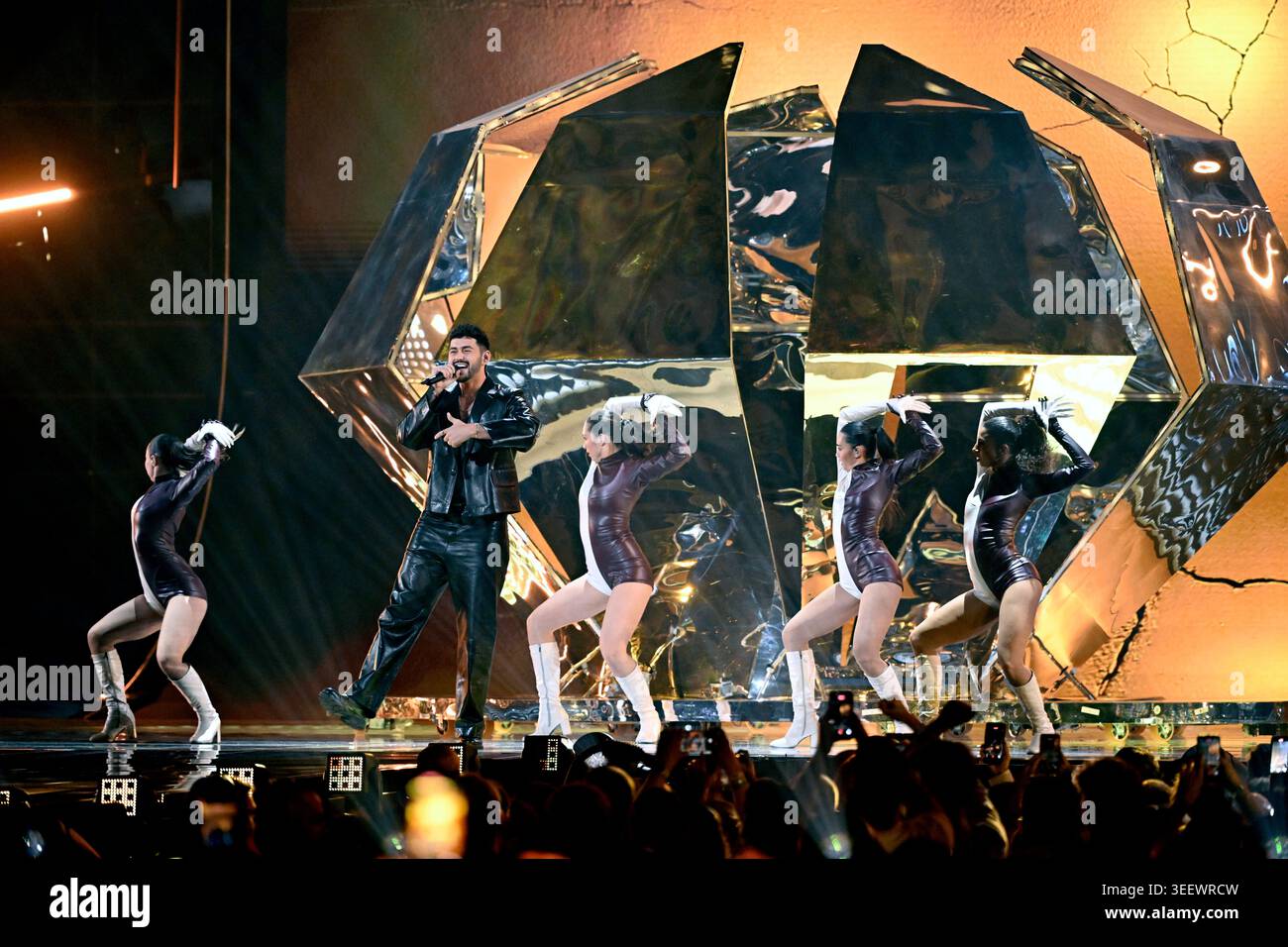 Noam Bettan representing Israel with the song "Michelle" during Semi ...