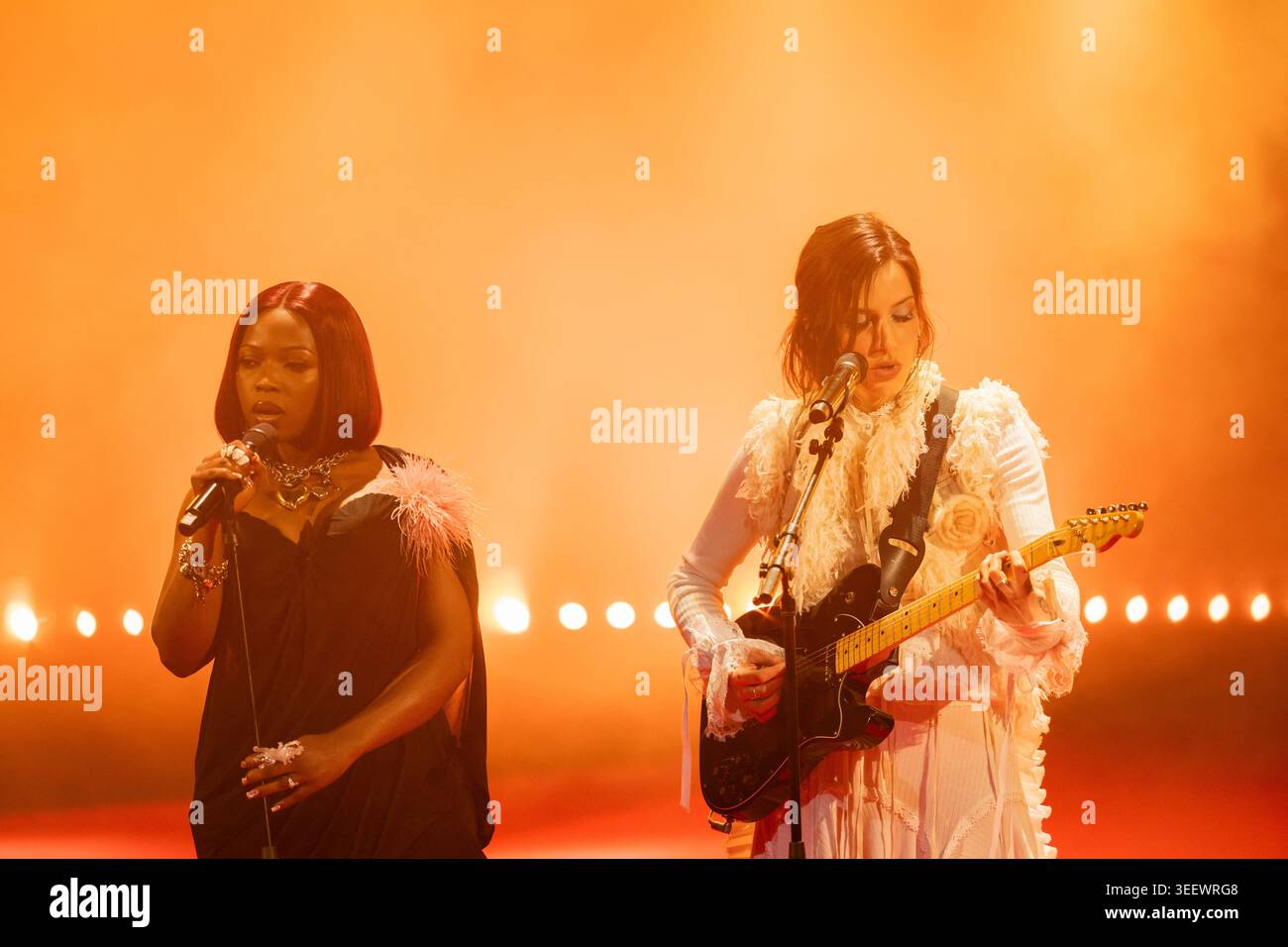 French-Congolese singer and rapper Theodora and French singer ...
