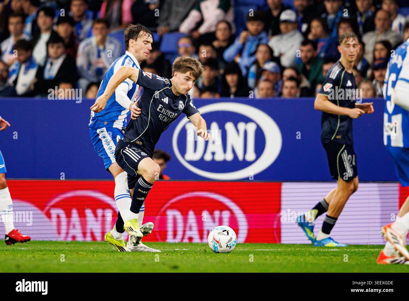 Urko Gonzalez and Cesar Palacios seen during LaLiga EASPORTS game ...