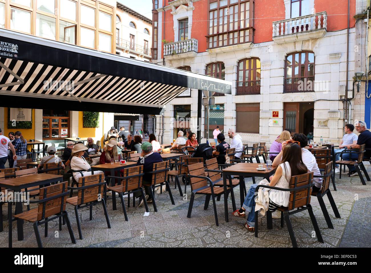 Llanes, Asturias, Spain- April 4, 2026: Typical wine and cider taverns ...