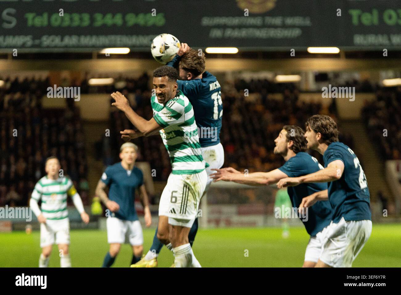Motherwell, UK. 13 May, 2026. Motherwell's Sam Nicholson was given a ...