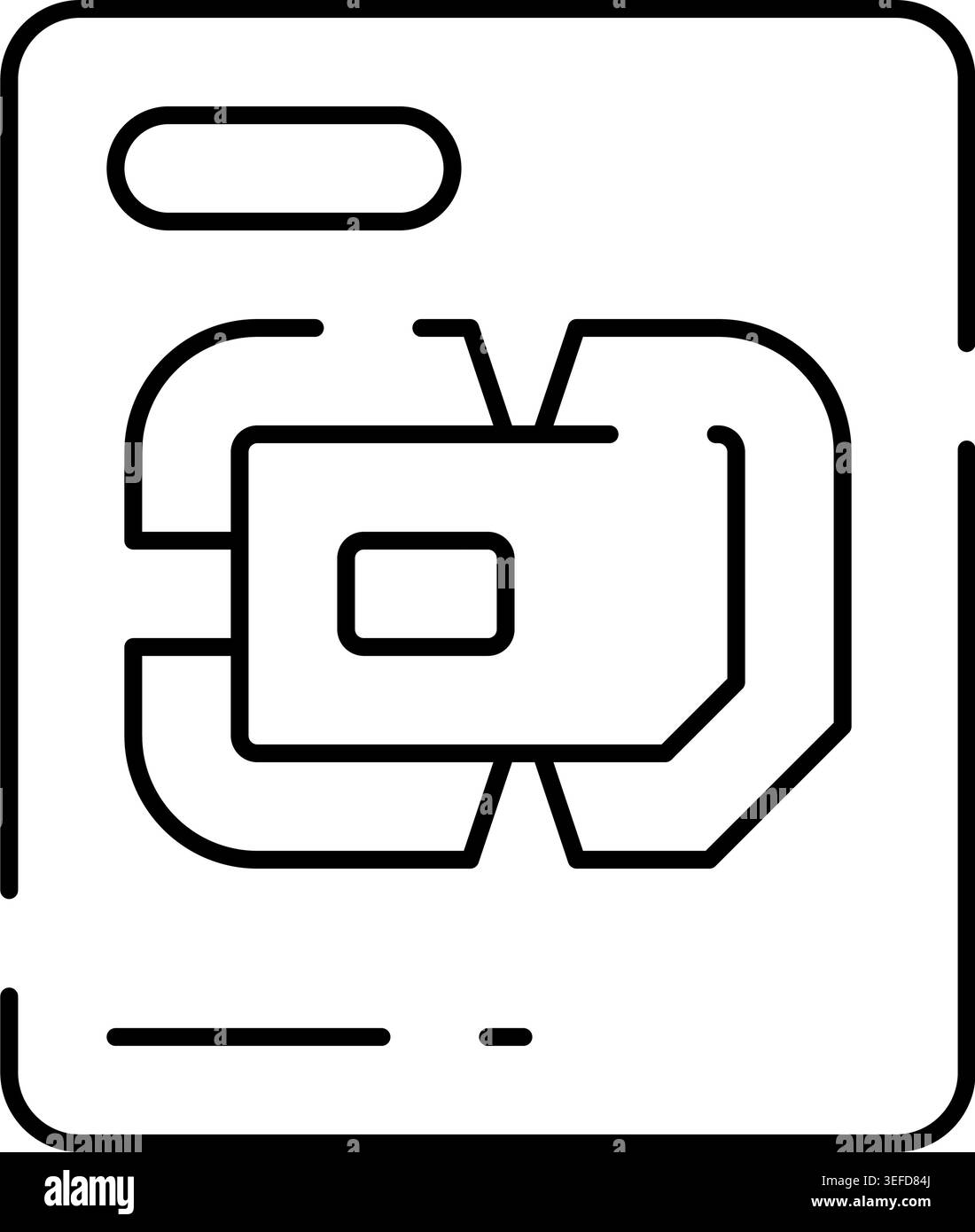 Sim card line drawing hi-res stock photography and images - Alamy