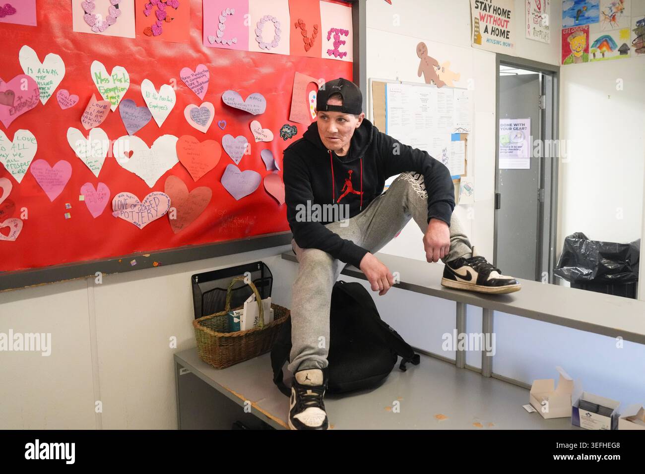 Riley Bisson is photographed at the Moss Park supervised consumption ...