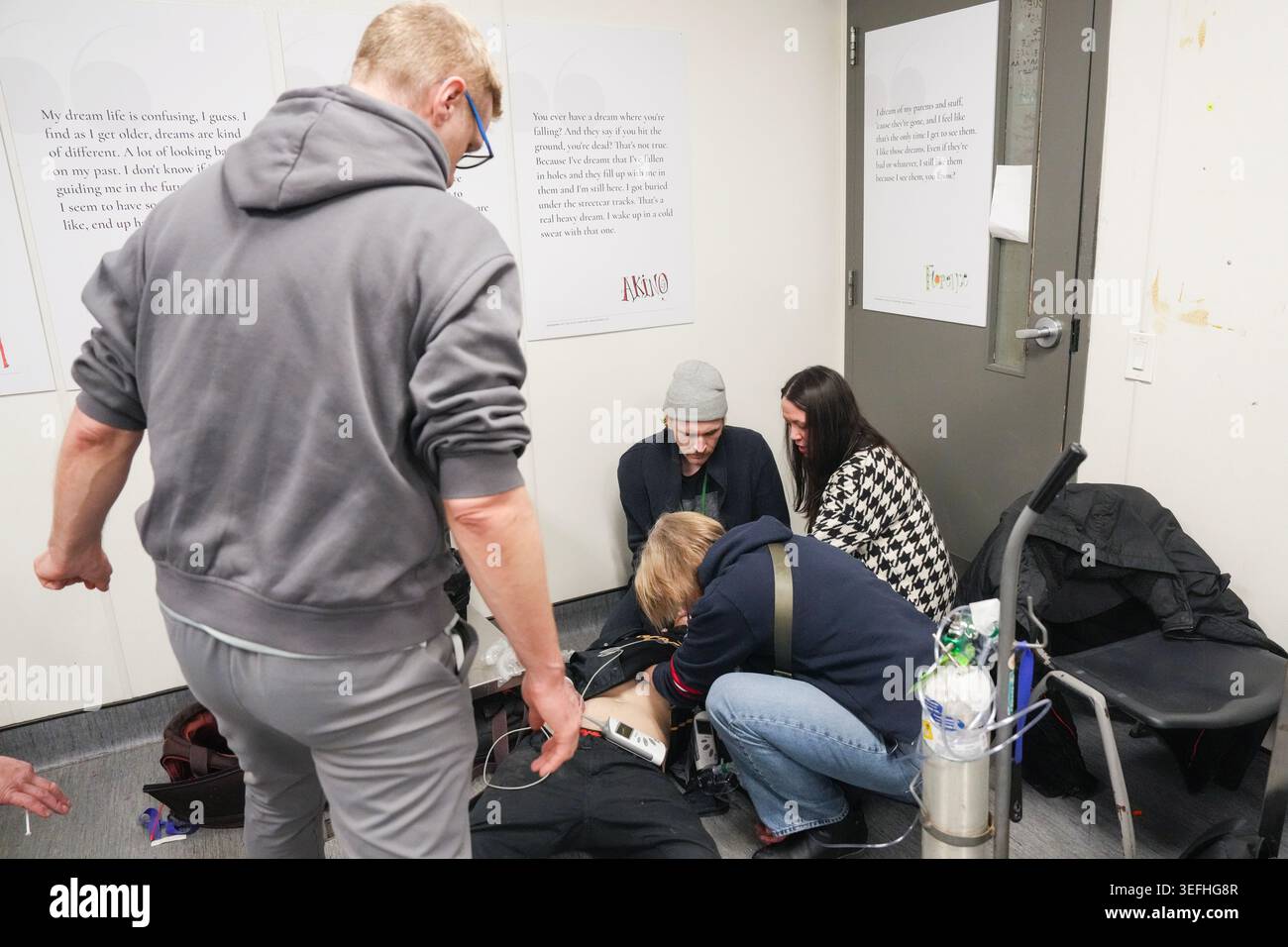 Staff work to reverse an overdose at the Moss Park supervised ...