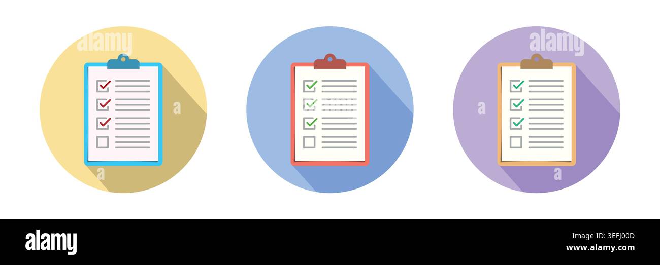 Collection of checklist icon with check marks in different styles ...