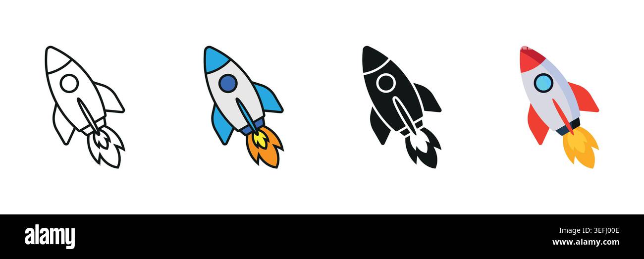 Rocket icon launching upward symbolizing Startup, Growth, Business ...
