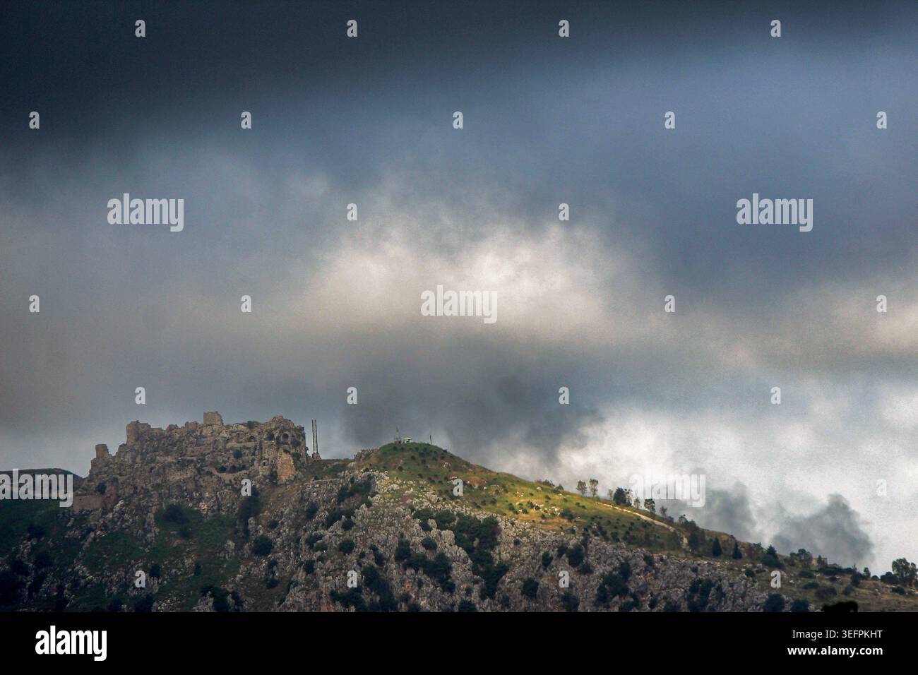 16 May 2026, Lebanon, Yohmour: Smoke billows from an Israeli airstrike ...