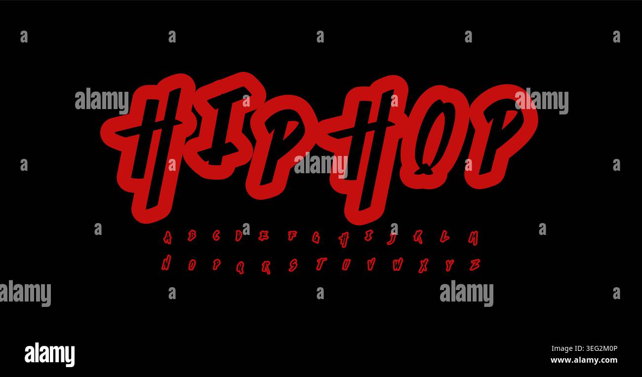 Handwritten Logo Alphabet, Outline Urban Letters, Handdrawn Font for ...